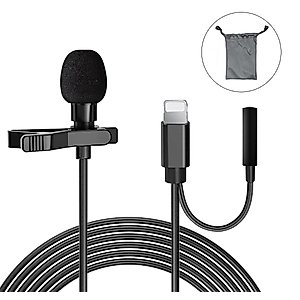 UDEE Microphone Lavalier Microphone for iPhone Microphone with Listening Interface Mini Portable for Live, Interview, Meeting and Other Scenarios