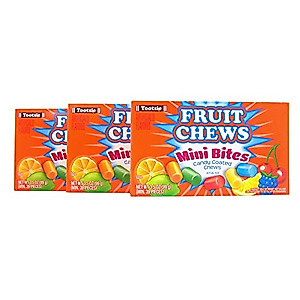 Fruit Chews Mini Bites Candy Coated Chews Movie Theater Box, 3.5 oz (Case of 12)