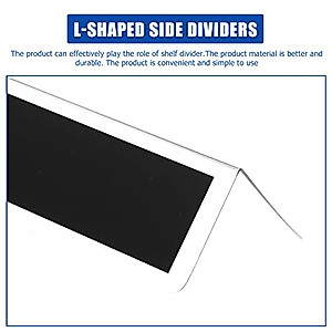 Baluue Plastic Shelf Divider - 6pcs PVC Dividers Baffle with Thicken Plastic Clapboard Shelving Splitter for Cabinet Supermarket Vertical Organize