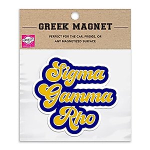 Sigma Gamma Rho Retro Sorority Car Magnet Set of 2 Removable No Residue All Weather Magnets for Sorority