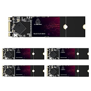 Kingshark gamer M.2 SSD 64GB SATA III 6 Gb/s, (2280mm) Internal Solid State Drive - Compatible with Desktop PC Laptop (M.2 2280, 64GB*5Pack)