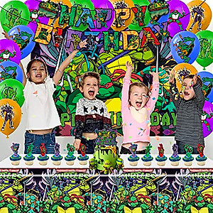 Turtle Birthday Party Decorations, Birthday Party Supplies Include Banners, Cake Decorations, Cupcake Decorations, Balloons, Tablecloths, Backgrounds, Girls And Boys Party Supplies