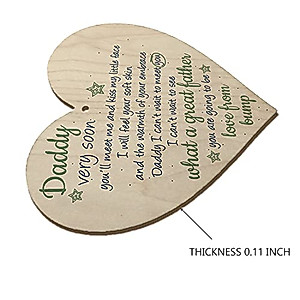 Dadaly Decor Daddy to Be Sign Gifts from Bump for Dad/Father New Born Baby Son Daughter Plaque