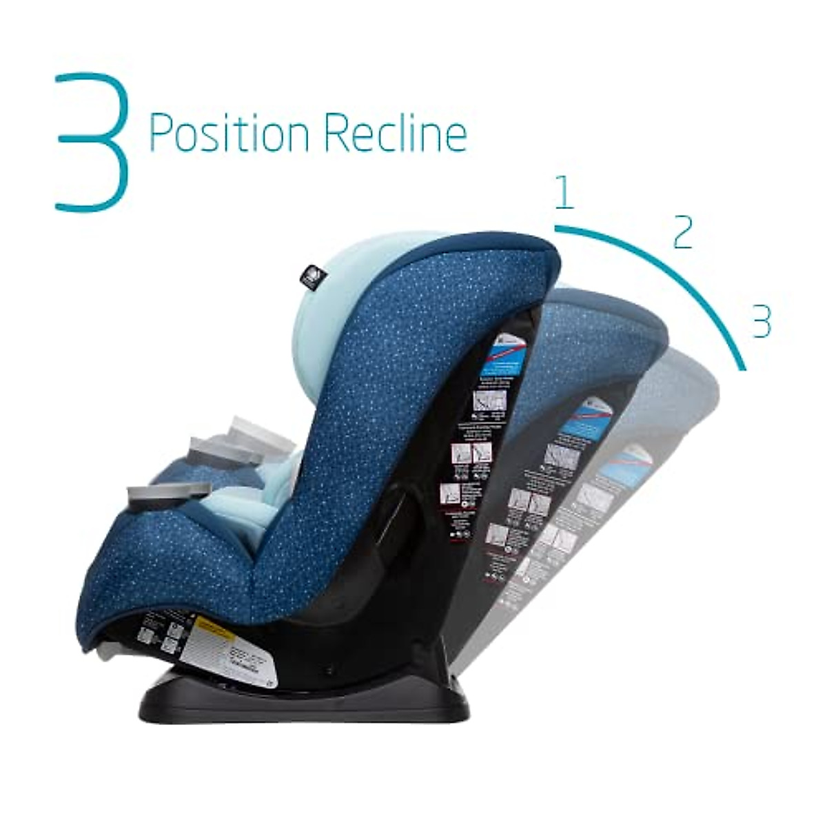 Maxi-Cosi Pria Max All-in-One Convertible Car Seat, Rear Facing Car Seat (4-40 lbs), Forward Facing Car Seat (22-65 lbs), High Back Booster Seat (40-100 lbs), Pure COSI, Tetra Blue