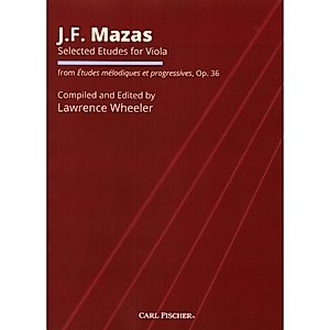 Carl Fischer Mazas-Selected Etudes for Viola, Op. 36