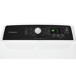 Frigidaire FFRG4120SW 6.7 cu. ft. Large Capacity Free Standing Gas Dryer, 10 dry cycles, Quick Dry, Active Wear, Sanitize, Eco Dry, Anti-Wrinkle, Reversible Door option, in White