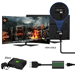 HDMI Converter for Original Xbox HDMI Adapter Cable for Microsoft Xbox Retro Video Game Console