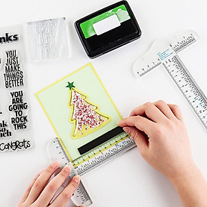 6" Clear Acrylic T-Square Ruler, Drafting T Square, Drafting Tools, T Ruler Transparent Crafting and Drafting Graduated T-Ruler Inch Metric T-Square Measuring Scale Rule