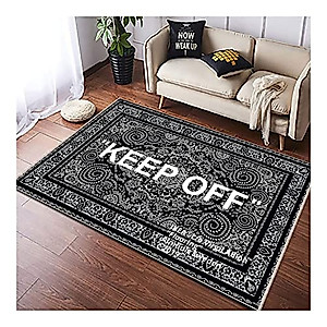 Keep Off Rug, for Living Room, Fan Carpet, Off White Rug, Keep Off, Keep Off Carpet, Popular Rug, Themed Rug, Cool Rug Decor,for Bedroom Rug p440 (2.6x3.9 feet - 80x120 cm)