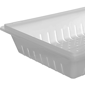 Carlisle Polyethylene White Colander Food Storage Box, 26 x 18 inch - 1 each.