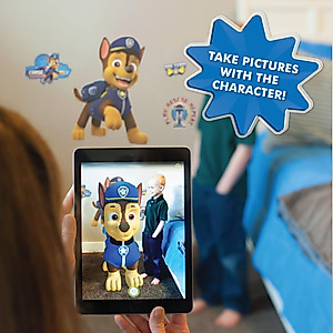 Wall Palz Nickelodeon Paw Patrol Wall Decal - 19" Chase Wall Stickers for Bedroom with 3D Augmented Reality Interaction - Paw Patrol Wall Decor
