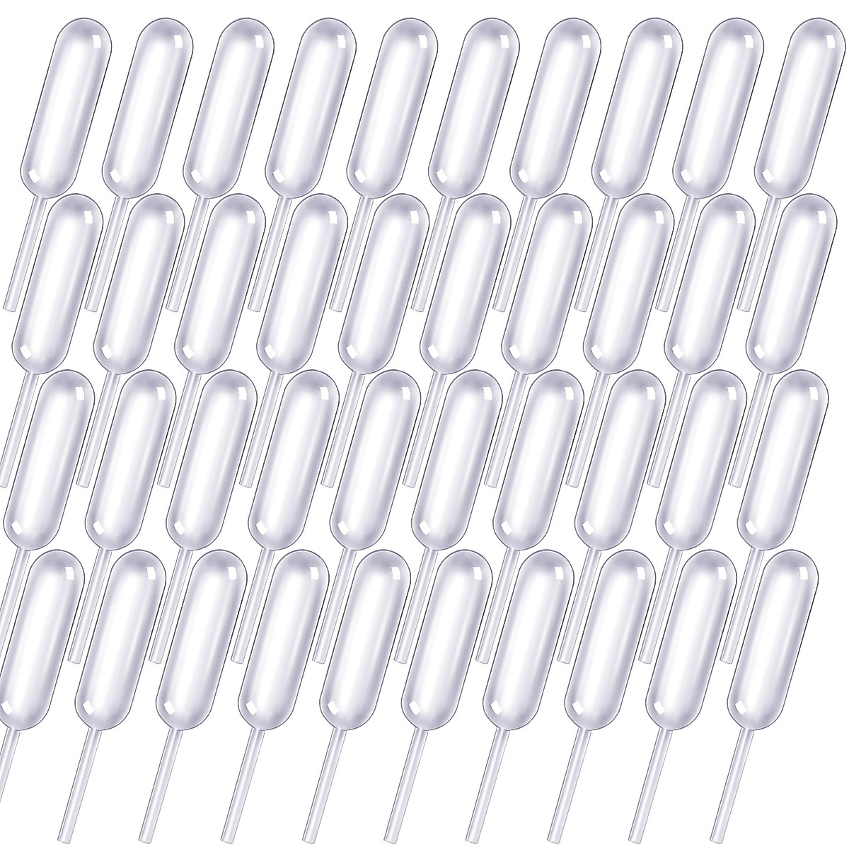 Teenitor Plastic Pipettes Squeeze Dropper Disposable 4ml 100pcs Mini Flavor Injector for Chocolate Strawberries Ice Cream Mini Cakes