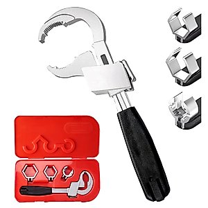 LHCDQSKCW Universal Adjustable Double-ended Wrench, Multifunctional Bathroom Wrench, Crescent Wrench for Disassembly & Assembly Sets, Hand Tool for Water Pipe Repair & Home Accessories