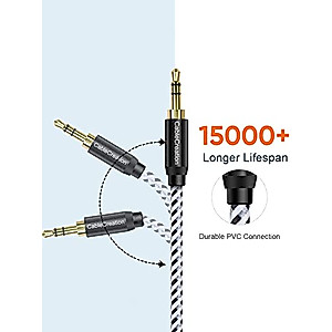 CableCreation Aux Cable(6Ft/1.8M),3.5mm Audio Cable Male to Male,1/8 inch Auxiliary Stereo Jack,Aux Cord for Headphone, Phone, Car, Speaker and More(with Aux Port)