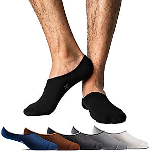 Thirty48 Men No Show Loafer Socks, Boat Shoe Liners with CoolPlus, Non-Slip Grip, Black (3 Pairs), Medium/Large (10 - 12)