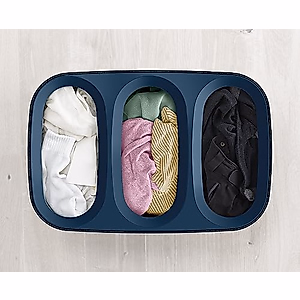 Joseph Joseph Tota Trio 90-liter Laundry Hamper Separation Basket with Lid and Removable Bags - Black