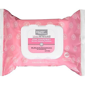 Equate Beauty Pink Grapefruit Oil-Free Cleansing Towelettes, 40 sheets