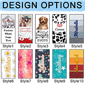 Yananka Personalized Water Bottles with Straw Lid 26 12 oz Custom Water Bottle Customized Print with Photo Name Text Logo for Women Men