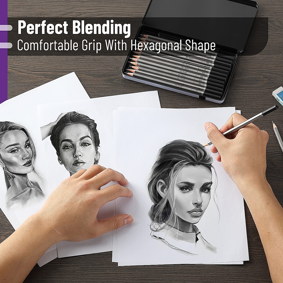 Mr. Pen- Sketch Pencils for Drawing, 14 Pack, Drawing Pencils, Art Pencils, Graphite Pencils, Graphite Pencils for Drawing, Art Pencils for Drawing and Shading