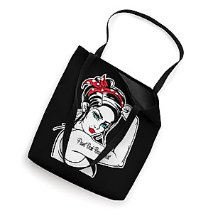 Female Front Desk Receptionist Rosie The Riveter Pin Up Girl Tote Bag