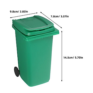 EXCEART 5pcs Mini Curbside Garbage Cans Desk Trash Can Trash Bins Pen Holder Desk Organizer Garbage Bin Recycle Can Mini Waste Basket with Lid Small Pencil Cup Desktop Organizer