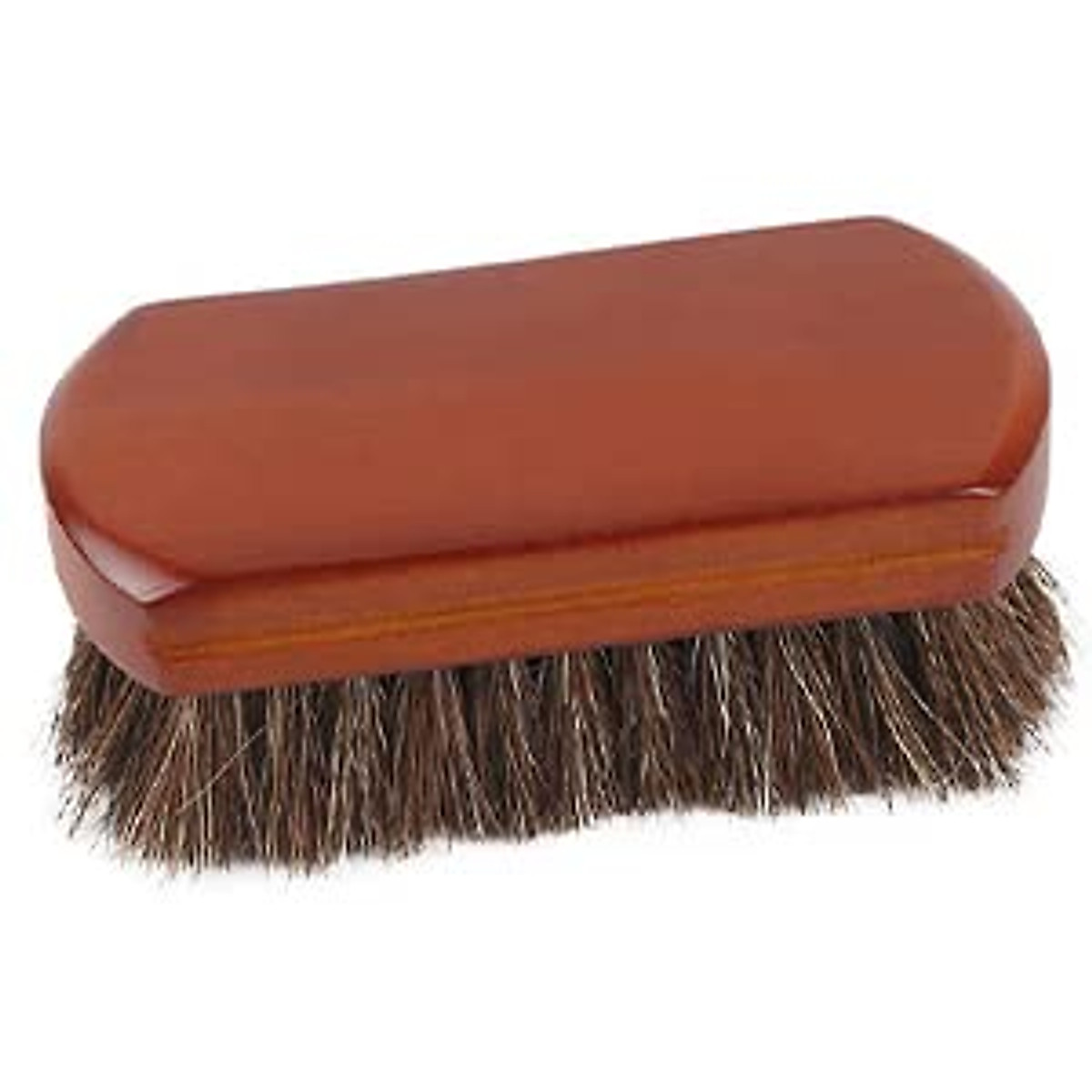 Driak 1Pcs Professional Wooden Handle Horsehair Bristles Hair Brush Leather Boot Shoes Polishing Brush Solid Wood Car Cleaning Brush