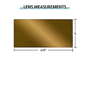 Gold Coated Green Welding Filter, 2" x 4.25" (Shade 10)