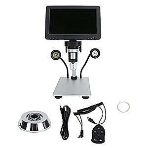 DM9 7inch LCD Digital Microscope, 1200X USB Maginfication Handheld Electronic Coin Microscope Video Camera with 8 Adjustable LED Lights, USB Video Microscope for Phone Repair, PCB