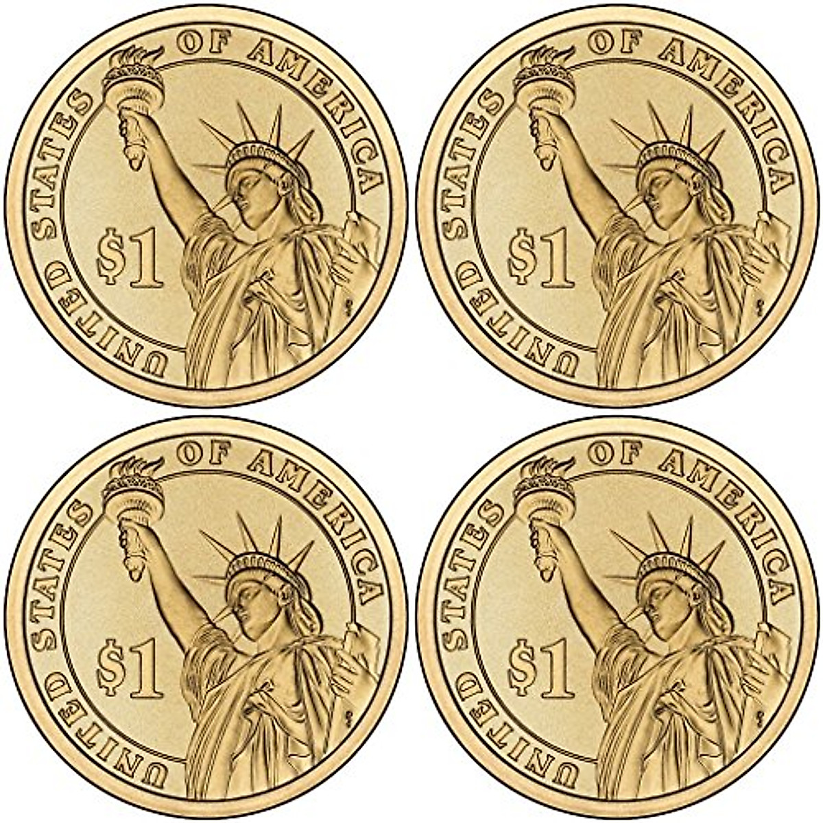 2015 P Presidential Dollar 4-Coin P Mint Uncirculated