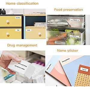 Getallis Mini Printer, Portable Inkless Sticker Maker, Bluetooth Label Printer Pocket Phone Printer for Journal, DIY Scrapbook, Travel, Notes, Lists, Label, Memo, Receipt Printer, App Control-White