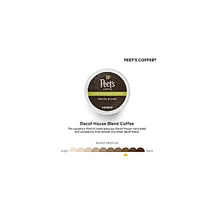 Peet's Coffee & Tea Coffee Decaf House Blend K-Cup Portion Pack for Keurig K-Cup Brewers, 88 Count