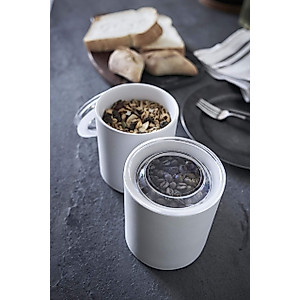 YAMAZAKI Home Tower Ceramic Food Storage Contrainers/Canisters With Airtight Lid - Large - 2.1 Cups, 500 Milliliters