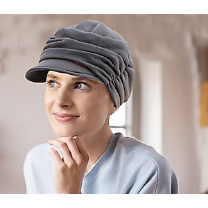 FGSS Cotton-Cancer Headwear for Women Patients Chemo Slouchy Beanie (Black+Grey 2pc)