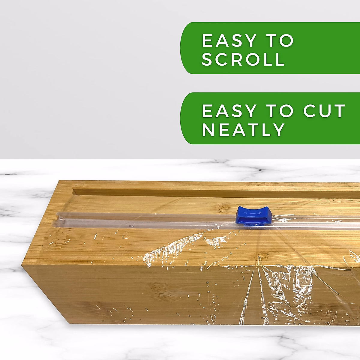 Foil and plastic wrap organizer for kitchen organization and storage for aluminum foil plastic wrap wax paper to press and seal