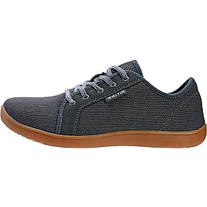 WHITIN Men's Fashion Barefoot Sneakers Extra Wide Toe Box Zero Drop Sole W81 Size 10W Minimus Lifting Minimalist Tennis Shoes Walking Grey Gum 43