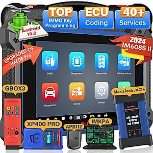 Autel MaxiIM IM608S II: 2024 Same as IM608 PRO II Top IMMO Key FOB Programming Tool, XP400 PRO GBOX3 APB112 IMKPA [Valued $1316], OE ECU Coding, 40+ Service, 3K+ Bidirectional, Up of IM608 PRO/ IM508S