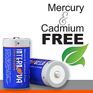 INTERNOVA® Alkaline D Cell Batteries, LR20 1.5V Cell High Performance, Easy to Open 6 Count Pack