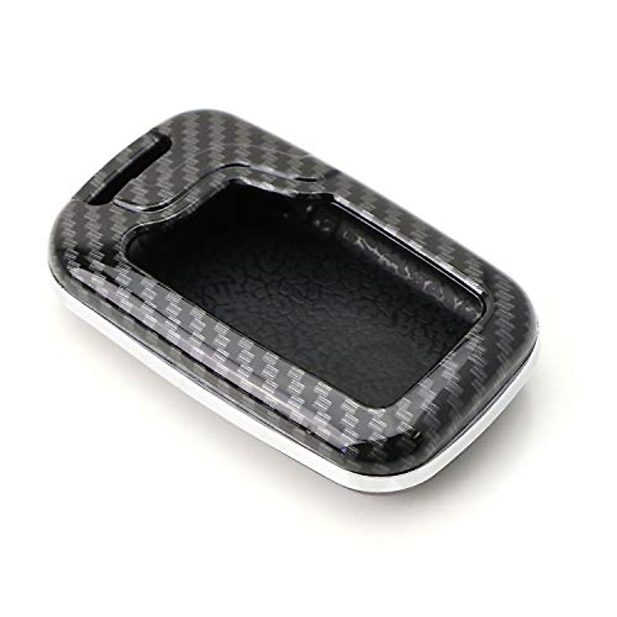 iJDMTOY Exact Fit Black Glossy Carbon Fiber Finish Key Fob Shell Compatible With Lexus IS ES GS LS CT LX GX RX, etc 1st Gen Smart Keyless Fob