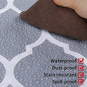 frtzal Vinyl Picnic Tablecloths and Bench Covers, Camping Tablecloth Picnic Pable Bench Covers with Elastic Waterproof Picnic Table and Bench Seat Covers for Outdoor Patio Park