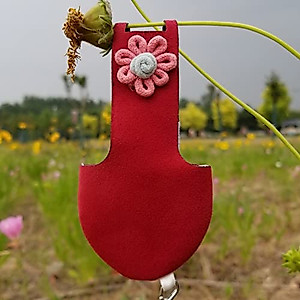 Yu~'s north Bird Diaper Harness Flight Suit Clothes with Flying Leash for Parrots Cockatiel Pet Birds, Parrot Clothes, Bird Training Nappy Suit Liners Clothes (M, Red), Medium