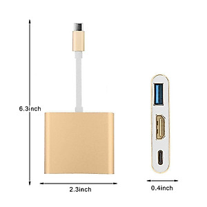 Type C USB 3.1 USB-C 4K HDMI USB 3.0 Adapter Cable 3 in 1 Hub