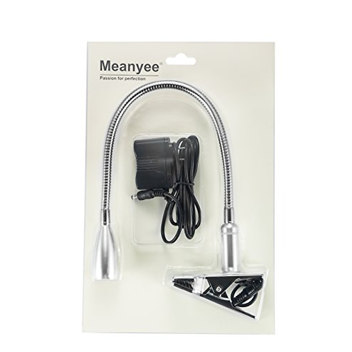 Meanyee Touch Switch Stepless Dimmable Flexible Clip On Desk Lamp/Clip on Lights Dimming Clamp Table Lamp/Clamp on Lights for Reading/Working/Study/Bedside/Bedroom/Book Lights(Warm White3000-3200K)