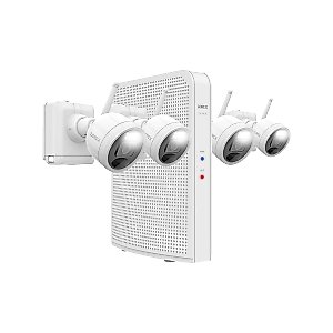 Lorex 2K Security Camera System with 32GB NVR – 8 Channel Battery Operated Wire Free Home Security System with 4 Cameras – Active Deterrence, Person Motion Detection, Weatherproof Outdoor & Indoor