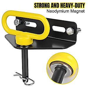 Comonc Magnetic Trailer Hitch Pin 1/2 Inch with Cotter Pin, 1500 Lbs Trailer Pin, Stainless Steel Heavy Duty Lawn Mower Hitch for Lawn Sweeper, ATV, Garden Tractor