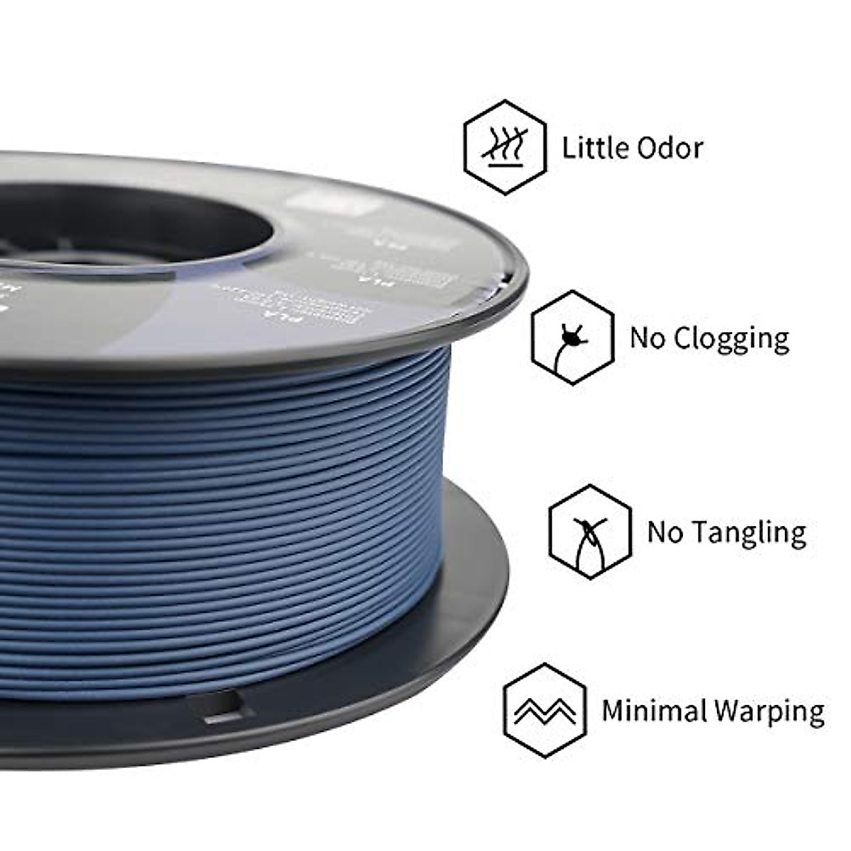 ERYONE Matte PLA Filament for 3D Printer, Filament 1.75mm±0.03mm, 1kg (2.2LBS)/Spool, Navy Blue