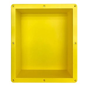 Uni-Green Shower Niche Ready for Tile 16" ×14" × 4" Bathroom Recessed Shower Niche Rectangle Leak Proof Shower Shelf Organizer for Shampoo & Toiletry Storage Yellow