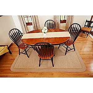 Super Area Rugs Wool Braided Casual Rug American Made Soft Textured Carpet, Neutral, 4' X 6'