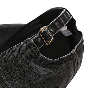 Umeepar 3 Pack Baseball Cap Vintage Distressed Low Profile Unstructured Plain Cotton Dad Hat Adjustable for Women Men (Black, Dark Blue, Light Grey)