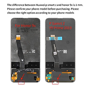 for Huawei Honor 9X Screen Replacement for Huawei Y9 Prime 2019 6.59" for Huawei Enjoy 10 Plus LCD Display Touch Screen for Huawei P Smart Z Digitizer Assembly Black