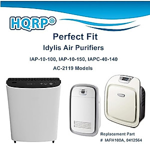 HQRP 2-Pack HEPA Filter Compatible with Idylis AC-2119, AC2119, 2119, 561212, Replacement for 0302648 302648 412564